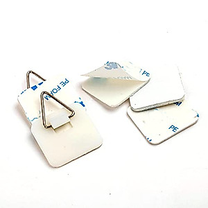 KUAXIE 40 Pieces Invisible Adhesive Plate Hanger Vertical Plate Holders for Plate Pictures Wall Art Decor Supplie(Small Square)