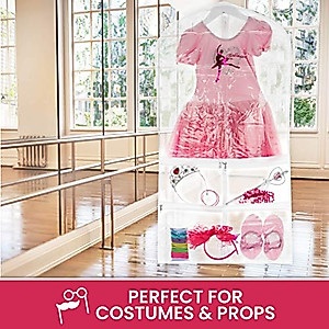 Clear Dance Garment Bags For Dancers Transparent with Accessory Pockets