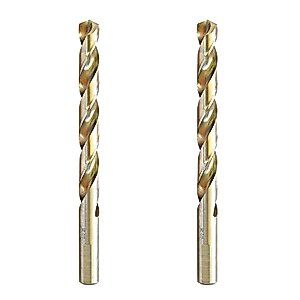 MAXTOOL 13/32" 2pcs Identical Jobber Length Drills HSS M2 Twist Drill Bits Fully Ground Bright 3-Flat Straight Shank Drills; JBF02W13R26P2