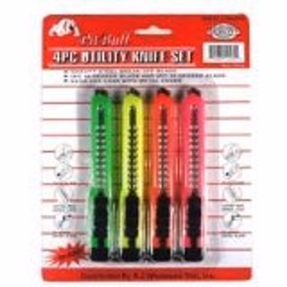 Pit Bull CHIKU0004 Pit Bull CHIKU0004 Utility Knife Set, 4 Piece