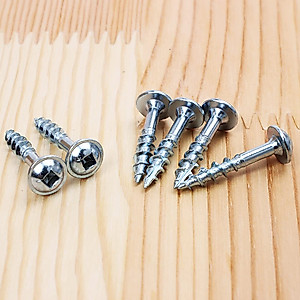 100 Pack Pocket Hole Screws 1 inch Coarse Thread Self Tapping Screw #2 Square Drive Screw for Pocket Hole Jig with Storage case