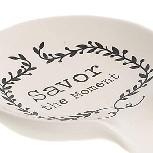 Demdaco Ceramic Spoon Rest, White
