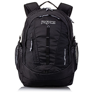 JanSport Odyssey Laptop Backpack for 15” Computer or 3L Hydration System, Black - Large Bookbag for Girls, Boys, Adults with Tuck-Away Hip Belt, 2 Main Compartments - Premium College Essentials