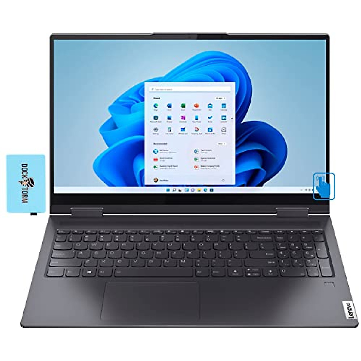 Lenovo Yoga 7i 15.6 FHD IPS Touchscreen 2-in-1 Laptop (Intel i5-1135G7 4-Core, 8GB RAM, 256GB PCIe SSD, Intel Iris Xe, Backlit KYB, FP, 2 Thunderbolt 4, WiFi 6, BT 5.2, HD Webcam, Win 11 Pro) w/Hub