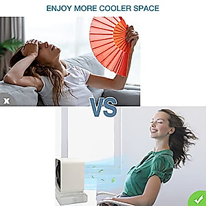 Mini Air Conditioner - Portable Air Conditioner Fan Small AC Unit Personal Desktop Air Cooler Fan - 3 Wind Speeds 7-Color NightLight & Humidify for Dorm Room Office