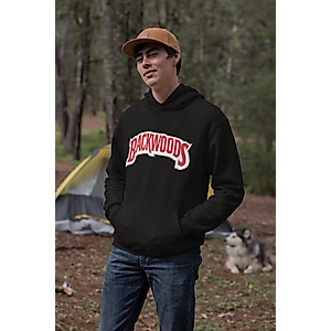 ALLNTRENDS Backwood Hoodie Adult Graphic Backwood Hooded Sweatshirt (L, Black)