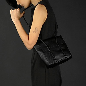 KWANI Norah Black Shoulder Bags for Women and Ladies Medium Size