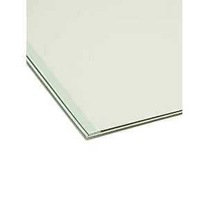 Smead Pressboard File Folder, 1/3-Cut Tab, 2" Expansion, Letter Size, Gray/Green, 25 per Box (13234)