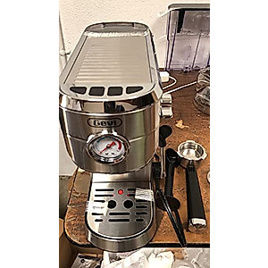 Gevi 20 Bar Compact Professional Espresso Coffee Machine with Milk Frother/Steam Wand for Espresso, Latte and Cappuccino, Stainless Steel, 35 Oz Removable Water Tank (Machine)