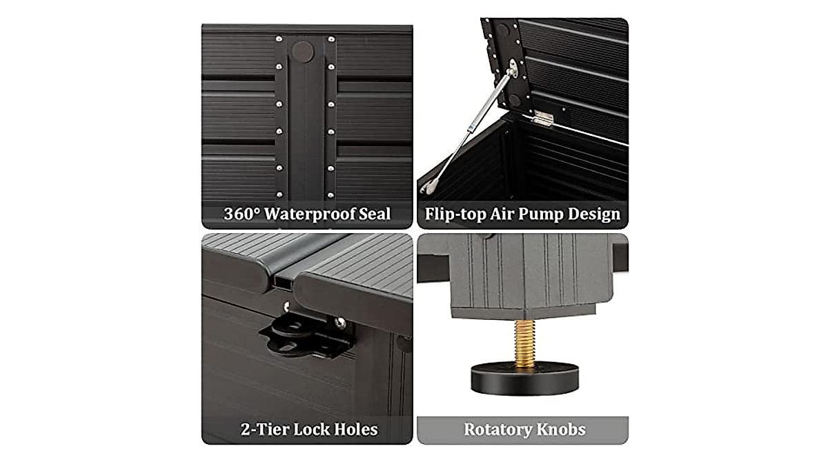 TECSPACE Aluminum Storage Box - Weatherproof Outdoor & Indoor Storage