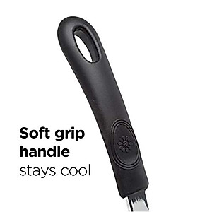 Ecolution Symphony Multipurpose Forged and Stainless Steel Pots and Pans 8 pc. Set, Reinforced Ergonomic Cool-Touch Handles, Dishwasher Safe, Fully Nonstick Interior, Slate,Grey