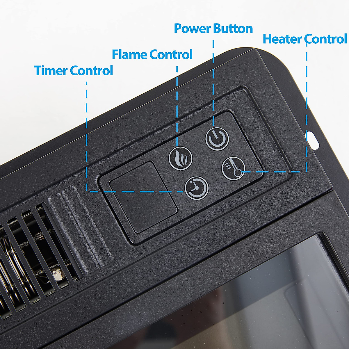 Electric Fireplace TV Stand for Living Room, Wood Entertainment Center Sliding Barn Door, Rustic Farmhouse Media Console with Open Shelves and Cabinets for TV up to 55"