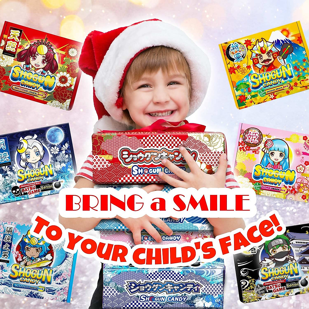 SHOGUN CANDY, 40 Pcs Japanese Snacks and Japanese Candy, Popin Cookin Japanese Snack Box, Kawaii Dagashi Box, (TSUKUYOMI Mystery BOX)