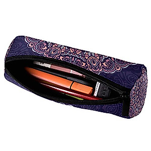 Abstract Flower Mandala Pencil Bag Pen Case Stationary Case Pencil Pouch Desk Organizer Makeup Cosmetic Bag for School Office