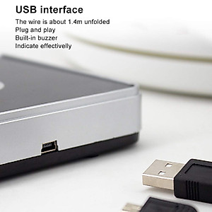Desktop Reader UHF RFID, Fast Response Speed Sensitive Reading Distance Up to 50Cm, Circular LED Indicator, Built in Buzzer, 2Dbi Circular Polarization Antenna 12.5Dbm to 26Dbm