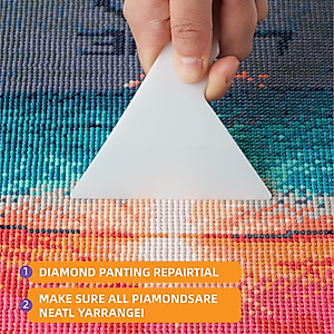 KTCLCATF 46PCS DIY Diamond Painting Tools and Accessories Kits Multiple Sizes Painting Pens for Adults to Make Diamond Art Craft Tweezers Glue Diamond Correction 28 Girds Storage Box