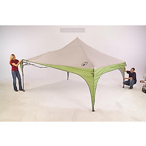 Coleman Canopy Sun Shelter with Instant Setup, Sun Shelter with Wheeled Carry Bag Sets Up in About 3 Mins, 7x5ft, 10x10ft, or 12x12ft Canopy for Sporting Events, Tailgating, Camping, & More