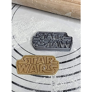 Galaxy Wars Logo Cookie Cutter & Mold (XL Size, 2”x4.1” Inch-Scale) Produced by 3D Kitchen Art