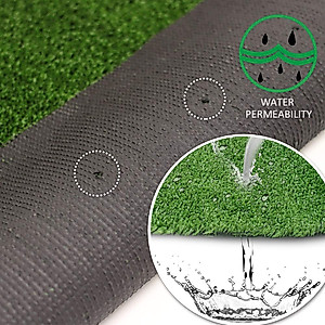 Goasis Lawn GL Artificial Turf Grass Lawn, Realistic Synthetic Grass Mat, Indoor Outdoor Garden Lawn Landscape for Pets,Fake Faux Grass Rug with Drainage Holes 4FT X11FT(44 Square FT)