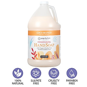Ginger Lily Farms Botanicals All-Purpose Liquid Hand Soap Refill, Coco Mango, 100% Vegan & Cruelty-Free, Coconut Mango Scent, 1 Gallon (128 fl oz)