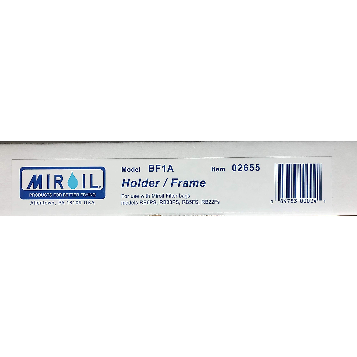 Miroil | BF1A Frame Only | Holder For MirOil Filter Bags | Part 02655 | Filter Fry Oil | Use with EZ Flow Filter Assembly Filter Bags | Durable, Clean with Hot Water | Filter bag sold separately