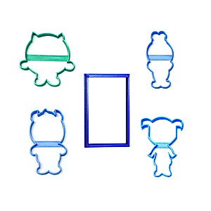 INSPIRED BY MONSTERS INC CARTOON MOVIE THEME CHARACTERS SET OF 5 COOKIE CUTTERS MADE IN USA PR1411