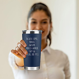 CHICKOR Chaos Coordinator Tumbler 20oz - Funny Gifts for Women, Stainless Steel Insulated Cup with Lid & Straw, Travel Mug for Work, Boss, Coworker, Mom, Strong Women Gifts