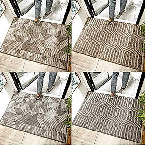 CHICHIC Brown Indoors Doormat 24 x 36 Inch Welcome Mat Front Back Indoors Door Mats for Home Entrance EntryWay Entry Rugs Machines Washable Rugs Inside Non Slip Outdoors
