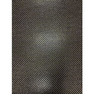 Diamond Mesh Big Hole 0.5 Inch with or Without Silver Foil Stretch Polyester Spandex Mesh Fabric by The Yard (Black with Gold Foil)