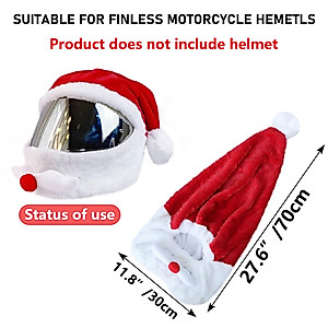 YHNTGB Christmas Santa Motorcycle Helmet Cover Santa Claus Xmas Hat Decoration Accessories Nativity Helmet Cover Motorcycle Skiing Accessories Fun Rides and Gifts for Men & Women