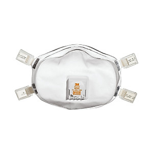 3M N100 Lead Paint Removal Valved Respirator 8233, 1 Pack, COOL FLOW Exhalation Valve, NIOSH-APPROVED, Advanced Filter Media For Easy Breathing, Adjustable Noseclip, Soft Foam Faceseal (8233PA1-B-PS)