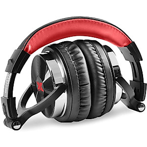 XPIX Pro DJ Headphones Closed Back Over Ear Stereo Monitor Headphones, For Monitor & Mixing, Single Side, Dual Source Monitoring