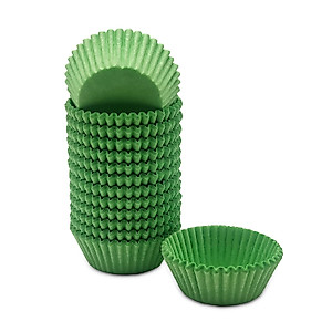 Bakehope Greaseproof Mini Cupcake Liners, Premium Paper Baking Cups for Party Celebration,(Green, 300-count)