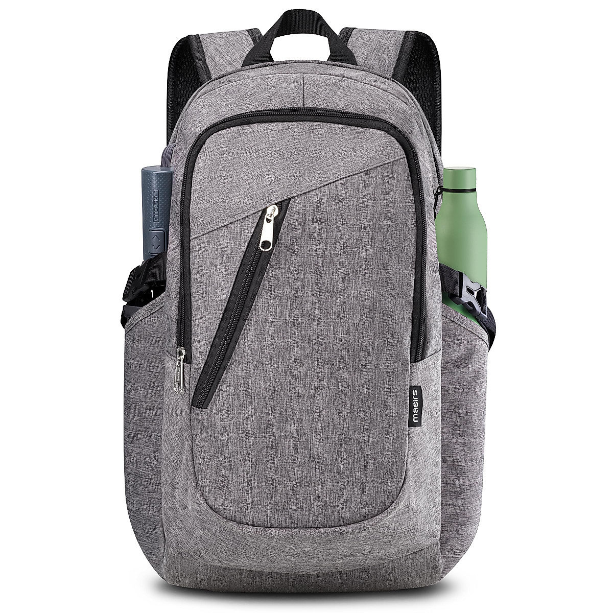 Laptop Travel Backpack - Adjustable Shoulder Straps, Zippered Compartments with Side Pockets for Water Bottle or Umbrella. Headset and USB Charging Port. Perfect for School, Business or Traveling.