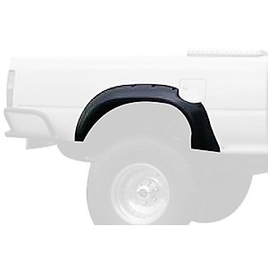 Bushwacker Cutout Pocket/Rivet Style Rear Fender Flares | 2-Piece Set, Black, Smooth Finish | 31020-11 | Fits 1989-1995 Toyota Pickup