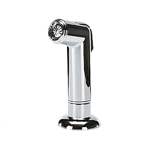 Project Source Chrome 2-Handle Low-Arc Kitchen Faucet with Side Spray