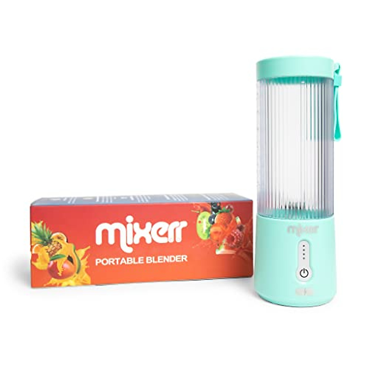 Mixerr Light Mint Portable Blender for Shakes and Smoothies, USB Rechargeable, More blends per charger, cordless blender On-the-Go 450 ml Juicer Cup for Sports, Travel and Outdoors (Light Mint)