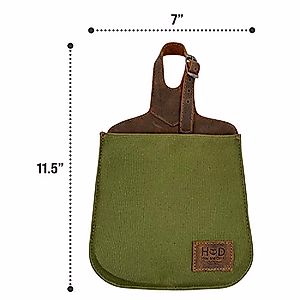 Hide & Drink, Hanging Storage Bag Handmade from Olive Green Canvas - Organize and Store Small Valuables in this Compact Pack, Accessories Pouch - Great for Miscellaneous Items, Travel, Camping - Olive