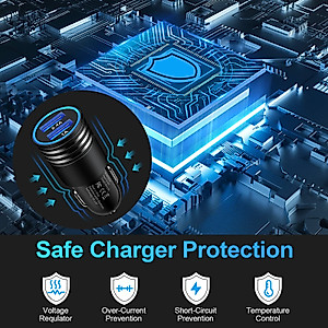 3.4A Fast Car Charger Type C Cigarette Lighter Plug USB Adapter Android Phone Charger Cable for Samsung Galaxy S24/A15/A54 5G/A14 5G/A53/A13/A23/A03S/A12/A32/A42/A52/A51/A71/S23/S22/S21/S20/S10/S9/S8