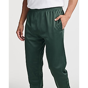 3 Pack: Mens Sweatpants Joggers Sweat Track Pants Warm Soft Active Athletic Workout Gym Apparel Training Fleece Lined Tapered Tricot Sports Running Casual Pockets Cuffed Jogging - Set 7, XL