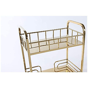 Trolley Rack Tool Cart - Stainless Steel Titanium Luxury Service Car Tea Cart Hotel Dessert Car Trolley Mobile Shelf Trolley Rack Carts The Taste of Home
