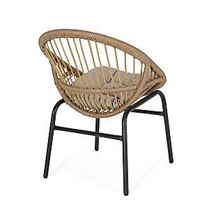 Christopher Knight Home Whitten Dining Chair, Light Brown + Beige