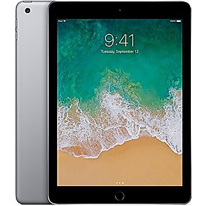2018 Apple iPad 6th Gen (9.7- inch, Wi-Fi, 128GB)- Space gray (Renewed)