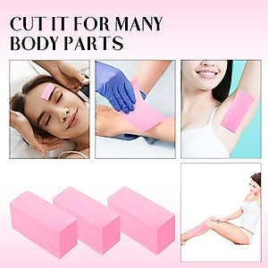 625 Pieces Wax Strips and Sticks Kit Includes 400 Pieces Waxing Strips Hair Removal Non Woven Wax Strips and 225 Pieces Wooden Smooth Wax Applicator Sticks for Women Body Facial Skin Hair Removal