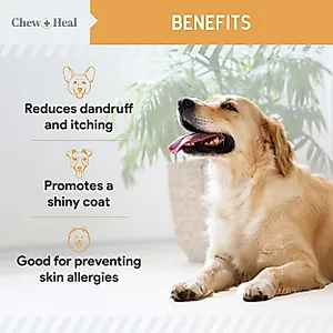 Wild Caught Omega 3 Fish Oil for Dogs - 180 Softgel Capsules for Healthy Skin and Coat - 1000 mg Dog Fish Oil Pills for Shedding, Dry Itching Skin, and Hot Spots