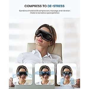 RENPHO Eyeris 1 FSA/HSA Eligible Eye Massager with Heat, Face Massager for Migraine Relief, Eye Care Mask Massager, Relax Reduce Eye Strain Dry Eye Improve Sleep, Birthday Gifts for Women/Men