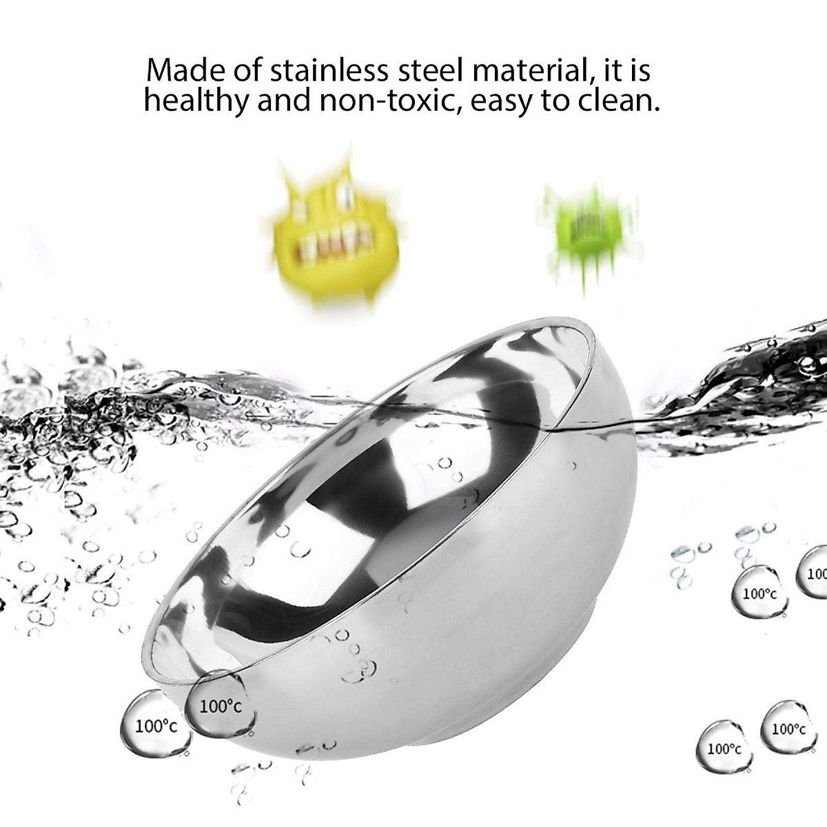 34 Oz/ 1000ml Stainless Steel Mixing Bowls Double Wall Serving Bowl Insulated Cereal Bowl Salad Bowl Stainless Steel Bowl Stainless Steel Water Bowl