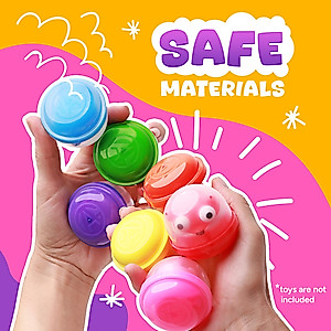 Capsule Vending Machine Translucent Acorn Capsules Empty 120 pcs 2 inch - Gumball Machine Capsules Bulk Party Favors Containers - Easter Basket Stuffers Gifts Pinata Stuffers DIY Craft Supplies