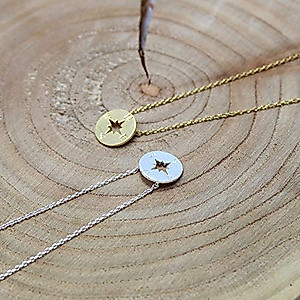 compass necklace, Best friend necklace for 2, BFF Necklace, friendship necklace for 2, silver dainty necklace, Christmas gift, Graduation gifts, valentines
