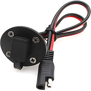 Tata.Meila 2 Pcs 12AWG SAE Power Socket Sidewall Ports, Weatherproof SAE Quick Connect Solar Panel Mount Universal Flush-Mountable Connector